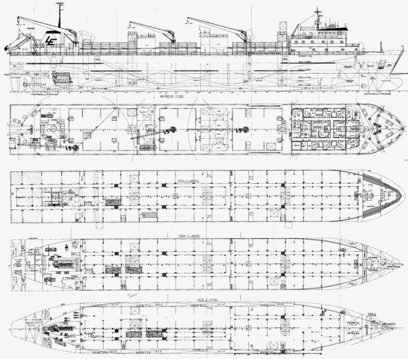 122m Livestock Carrier for 4553 heads of cattle - Built 1995-N.Eur